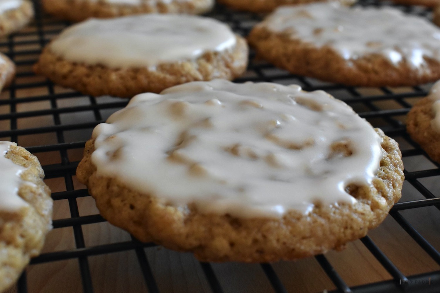 Iced Oatmeal Cookies • www.knifeandpaddle.com