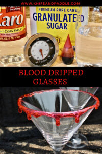 Easy Blood Dripped Glasses • www.knifeandpaddle.com