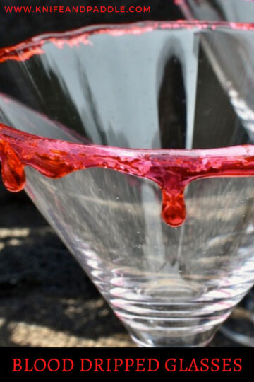 Easy Blood Dripped Glasses • www.knifeandpaddle.com