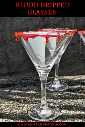 Easy Blood Dripped Glasses • www.knifeandpaddle.com