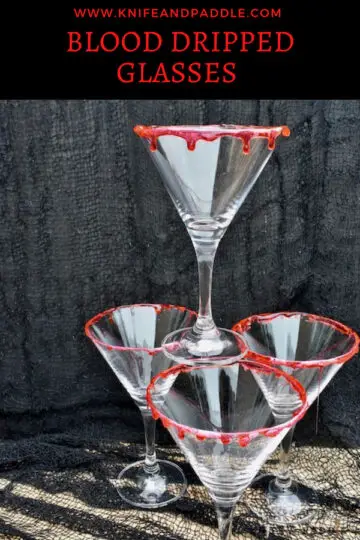 Easy Blood Dripped Glasses • www.knifeandpaddle.com