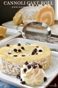 Cannoli Cake Roll Cannoli Cake Roll • www.knifeandpaddle.com
