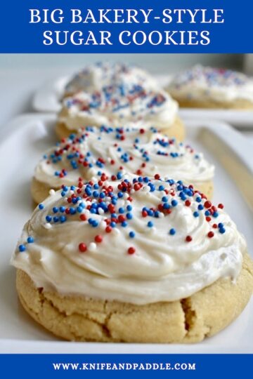 Big Bakery-Style Sugar Cookies • www.knifeandpaddle.com