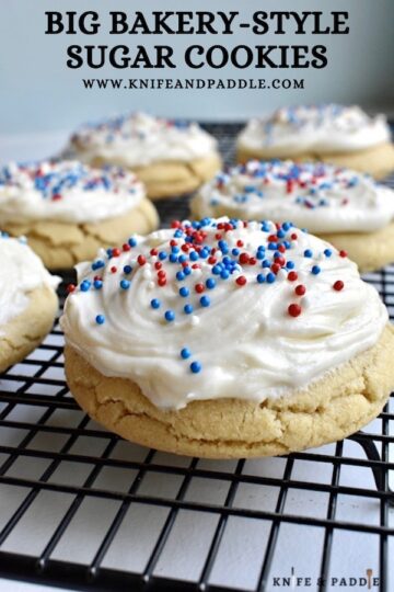 Big Bakery-Style Sugar Cookies • www.knifeandpaddle.com