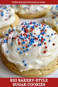 Big Bakery-Style Sugar Cookies • www.knifeandpaddle.com