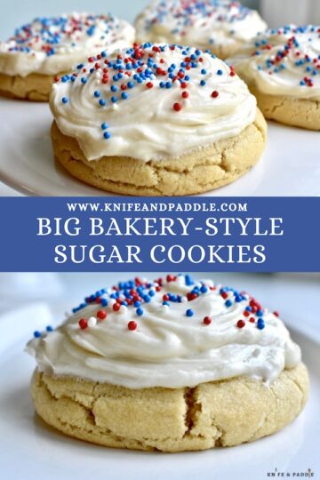 Big Bakery-Style Sugar Cookies • www.knifeandpaddle.com
