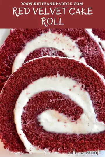 Red Velvet Cake Roll • www.knifeandpaddle.com