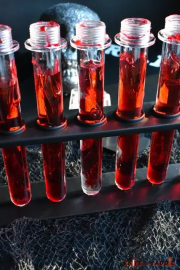 Bloody Test Tube Vodka Shots • www.knifeandpaddle.com